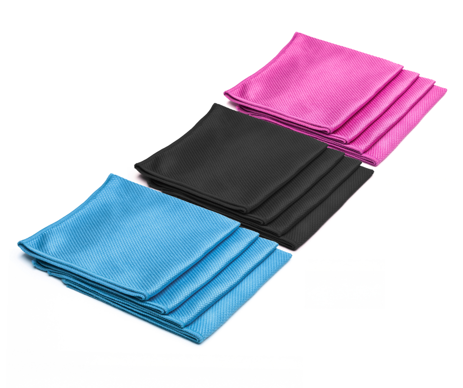 Crystal Clear | Diamond Weave Glass Towels 16x16 300 GSM